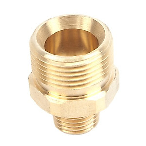 Forney 75115 Pressure Washer Accessories, Male Screw Nipple, M22M to 1/4-Inch Male NPT