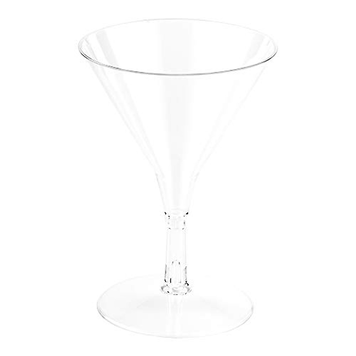 2 Ounce Mini Martini Glasses, 100 Disposable Plastic Martini Glasses - Recyclable, Crack Reistant, Clear Plastic Small Martini Glasses, For Parties or Weddings - Restaurantware