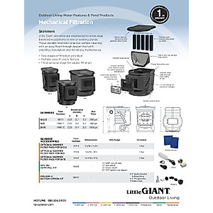 Little Giant SK5 5000 Gallon Per Hour Pond Skimmer, Black, 14940171