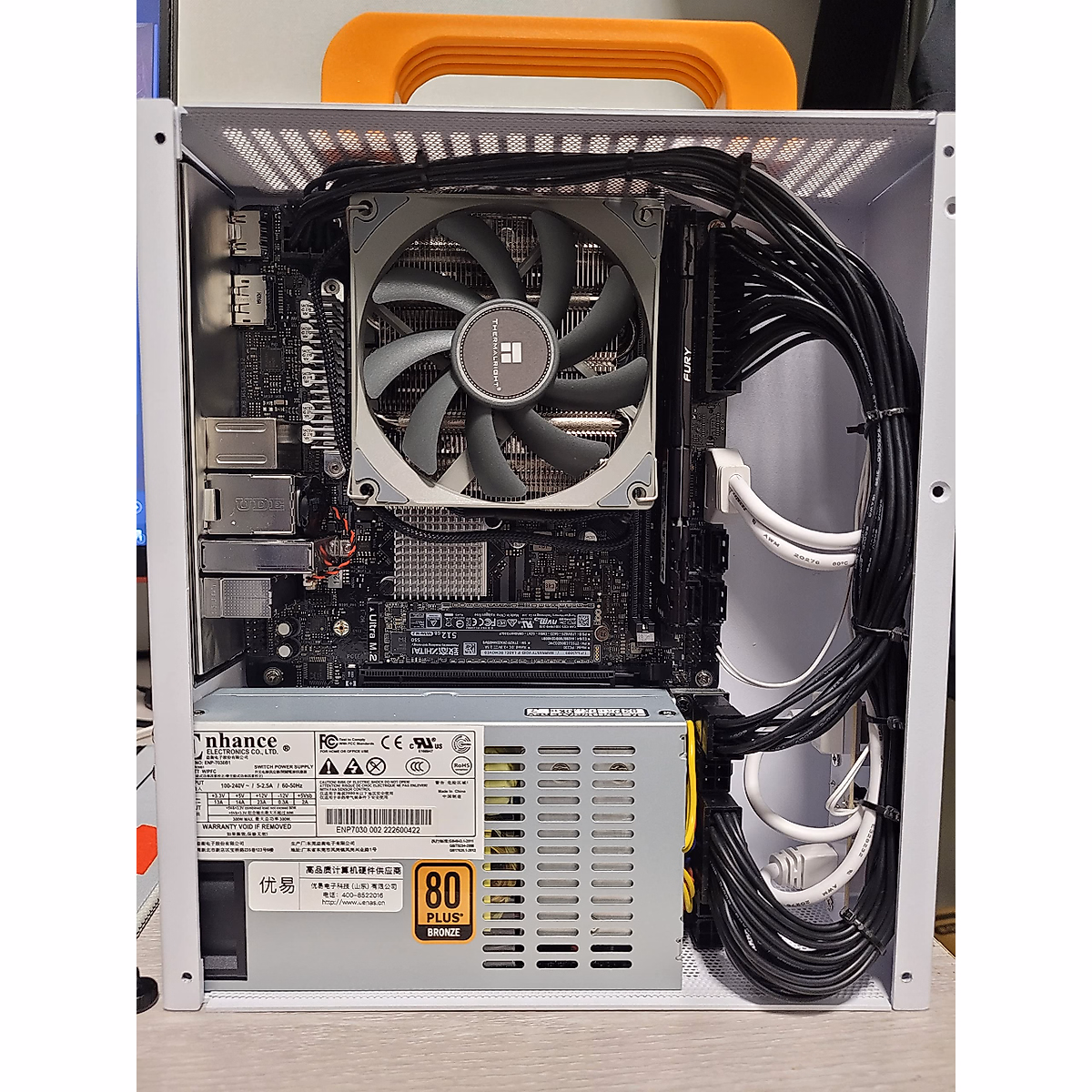 SharGwa PC K29 Painted Stainless Steel Mini ITX Case for 1u PSU with Handle Included