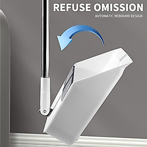 Broom and Dustpan Combo for Indoor&Outdoor Sweeping, Broom and Dustpan Set for Home, Long Handle Broom with Upright Standing Dustpan