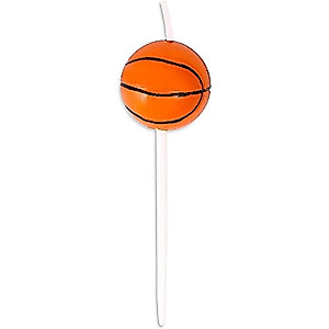 Basketball Party Cake Topper Candles in Holders (36 Pack)