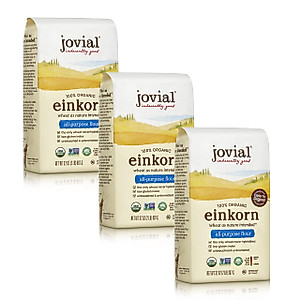Jovial 100% Organic Einkorn All-Purpose Flour, 2 lb. Bag, 3 Count