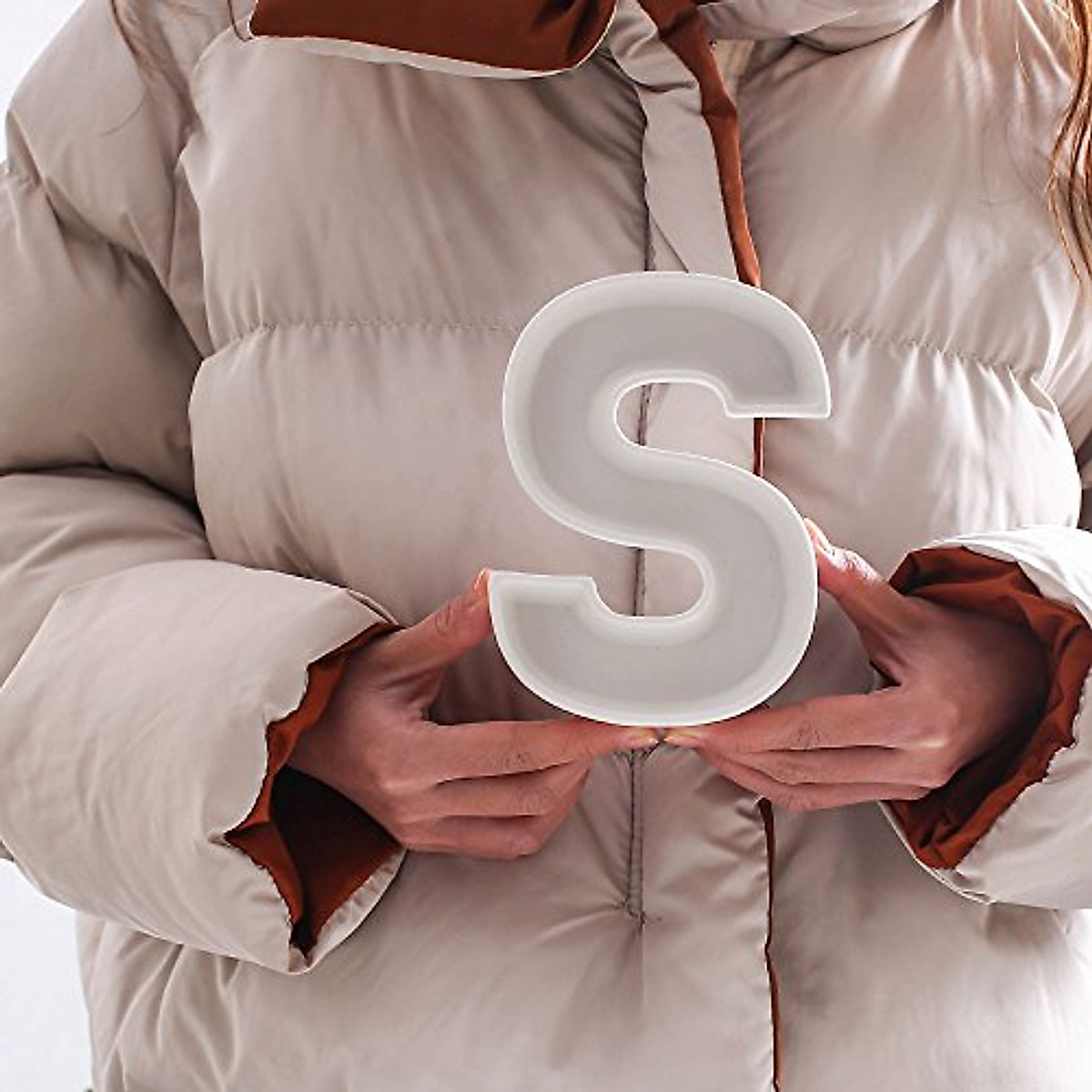 Coffeezone Ceramic Small Letter Dish & Plates for Candy/Nuts Ideas, Wedding Party Decor (Letter S)