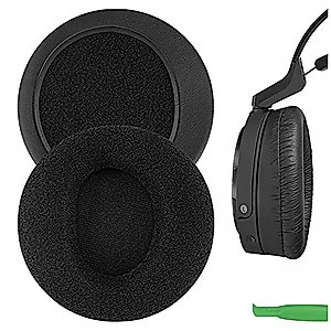 Geekria Comfort Velour Replacement Ear Pads for Sony MDR-RF6000, RF6500, RF7000, RF7100, MDR-DS6000, DS6500, DS7000, DS7100, XD150, XD200 Headphones Earpads, Ear Cushion Repair Parts (Black)