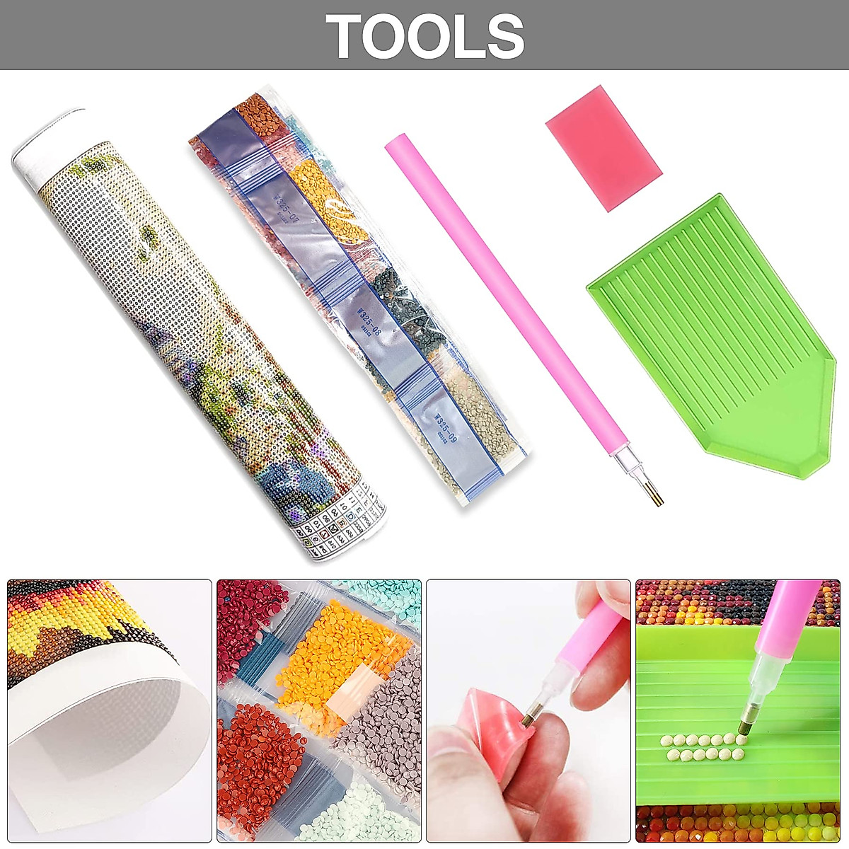 LOMSIOY DIY 5D Diamond Art Kits for Adults, Family Diamond Painting Kits for Beginner, Angels Diamond Art with Round Full Drill Rhinestone Crafts Gem Arts for Home Wall Decor 12 * 16 inch