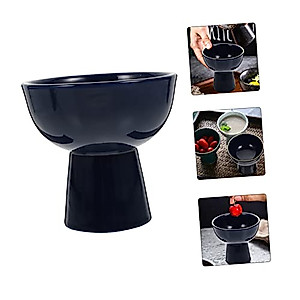 KICHOUSE Footed Dessert Cups Ice Cream Vanilla 1pc Dessert Cup Glass Decorative Bowl Trifle Bowl Small Salad Bowl Shortbread Blue Mini Ceramics Vanilla Pudding Ice Cream Cups