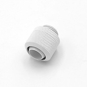 Barrow G1/4" to 3/8" ID, 1/2" OD Compression Fitting for Soft Tubing, White, 4-pack