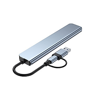 8 in 1 USB-C Hub, with 100W Power Output, 4K 60Hz HDMI Port, 10Gbps USB C and 2 USB A Data Ports, Ethernet Port, MicroSD & SD Card Reader, Household Office Necessities