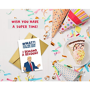 DASLET Funny Birthday Card for Men Women, Happy 30th 40th 50th 60th 70th Birthday Cards for Husband Wife Brother Sister Grandma Grandpa with Stickers and Envelopes