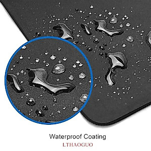 LTHAOGUO Mouse Pad, Butterfly Daisy on Wooden Personality Design Mousepad Waterproof Anti-Slip Rubber Base Office Decor Mousepad for Women Men, Laptop, Computers, 9.5 x7.9 inch, Rustic White Flower