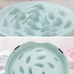 Slow Feeder Cat Bowl,Melamine Fun Interactive Feeder Bloat Stop Puzzle Cat Bowl Preventing Feeder Anti Gulping Healthy Eating Diet Pet Dog Slow Feeding Bowls Against Bloat, Indigestion and Obesity