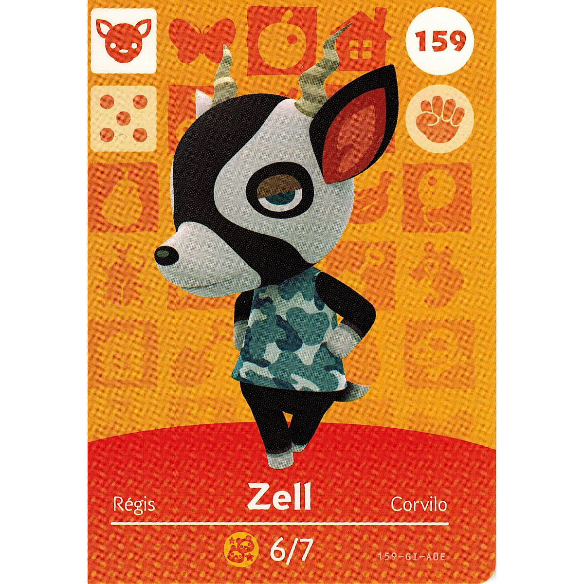 Nintendo Animal Crossing Happy Home Designer Amiibo Card Zell 159/200 USA Version
