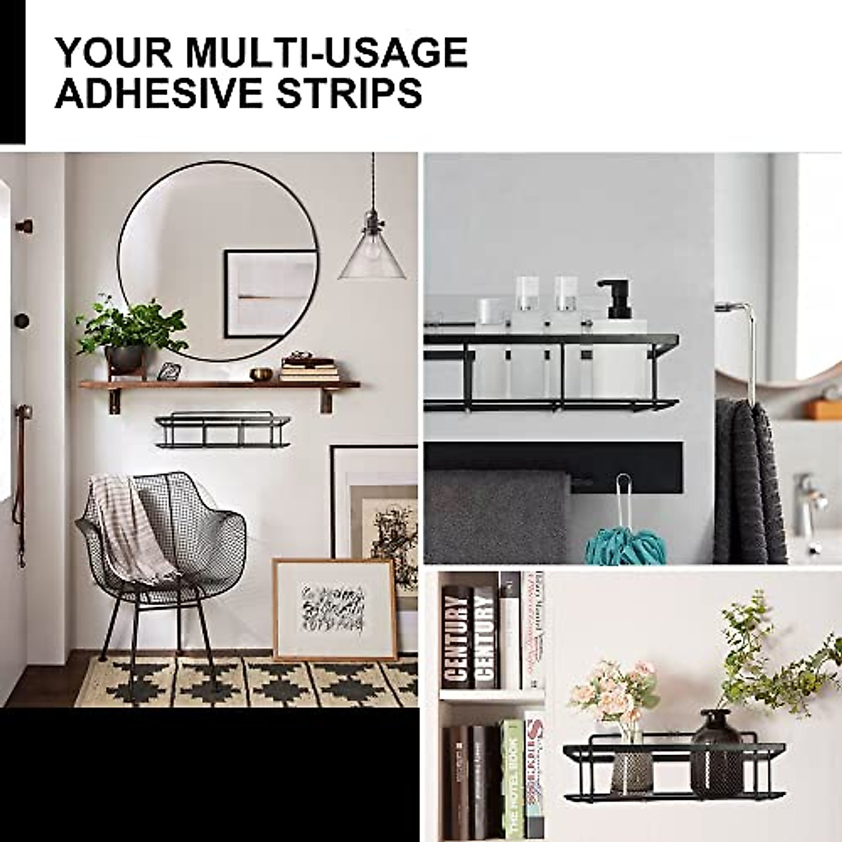 Shower Caddy storage shelf,shower organizer,Adhesive Non-porous Wall Sticker Shower shelves,bathroom organizer,shower storage (XQZT-1)