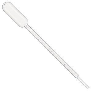 Globe Scientific 137010-500 LDPE Graduated Transfer Pipet, Large Bulb, Non-Sterile, 150mm Length, 5.0mL Capacity (Box of 500)