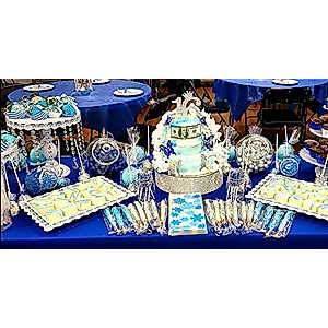 Flavorthings 16 Inches Bling Round Cake Stand Cupcake Base with Crystal Rhinestones Mirror Top, Gorgeous Cake Display Decorative Centerpiece for Wedding Parties (Silver, 16")