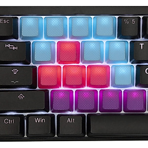TAI-HAO Blank Rubber Gaming Keycaps : Blank No.5 Compatible with All MX Types Keyboards