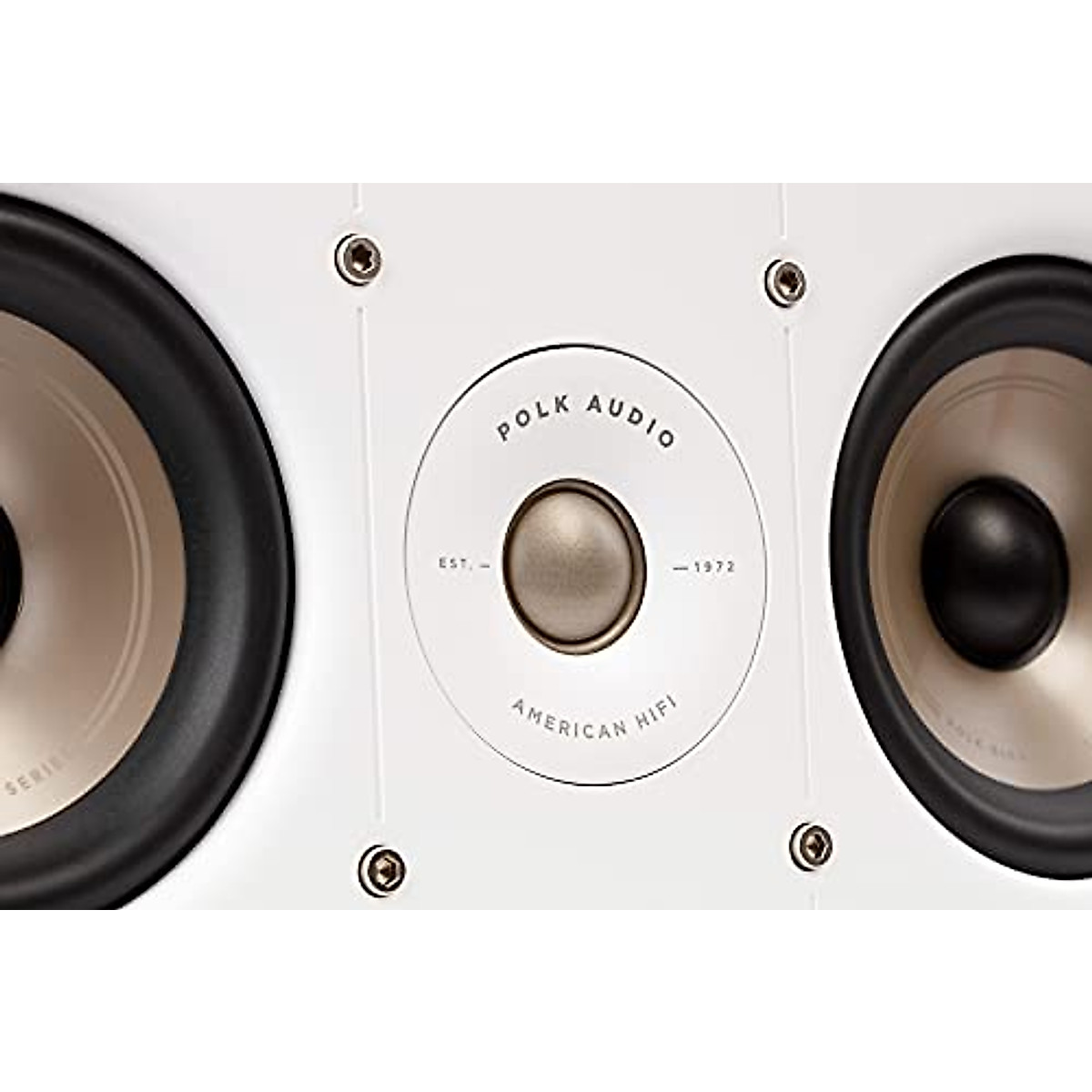 Polk Signature Elite ES30 Center Channel Speaker - Hi-Res Audio Certified, Dolby Atmos & DTS:X Compatible, 1" Tweeter & Two 5.25" Woofers, Dual Power Port for Effortless Bass, Elegant White-Washed