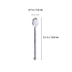 6Pcs glass mixing spoon Heat Resistant Glass Spoons, Glass Stirring Spoon Rod Glass Teaspoons Stirring Spoons for Salt Sugar Tea Coffee Cocktail Cold ice cream spoon Drink party fruit spoon