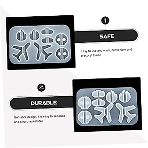 TEHAUX 1pc Straw Accessory Mold Tray Decor Cupcake Molds Molde De para Resina Molds Straw Decoration Casting Flower Resin Mold Epoxy Straw Topper Non-Stick Straw Ornament Mould