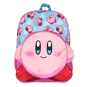 Bioworld Nintendo 3-D Kirby Travel Backpack 16" Sublimated Print Bag