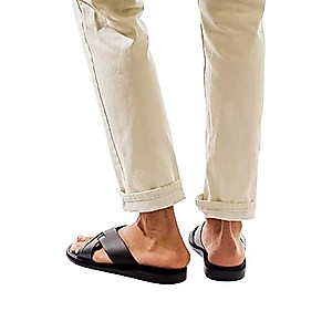 Jerusalem Sandals Jesse - Leather Woven Strap Sandal - Black