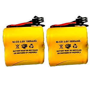 (2 Pack) Exit/Emergency Light 3.6V ELB-B002 ELBB002 Unitech SC1800mAh OSA269 NIC1671 3.6v 1800mah Ni-CD Battery Pack for exit Sign Emergency Light Lithonia 745975931774 LITELBB002