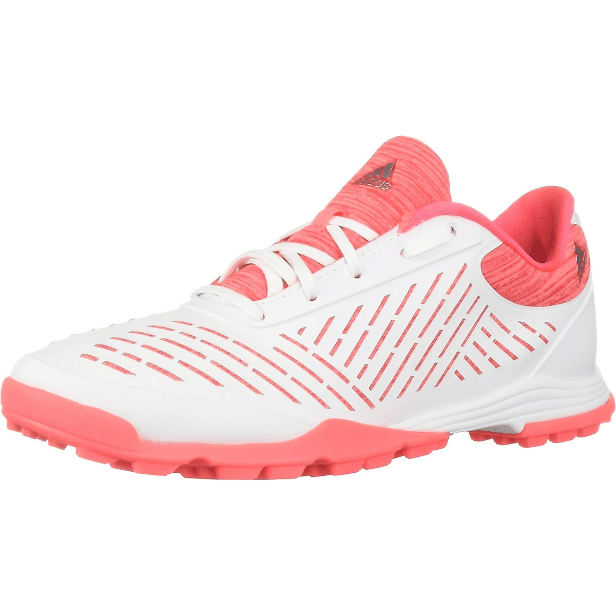 adidas Women's Adipure Sport 2 Golf Shoe, FTWR White/red Zest/Active Pink, 8.5 M US