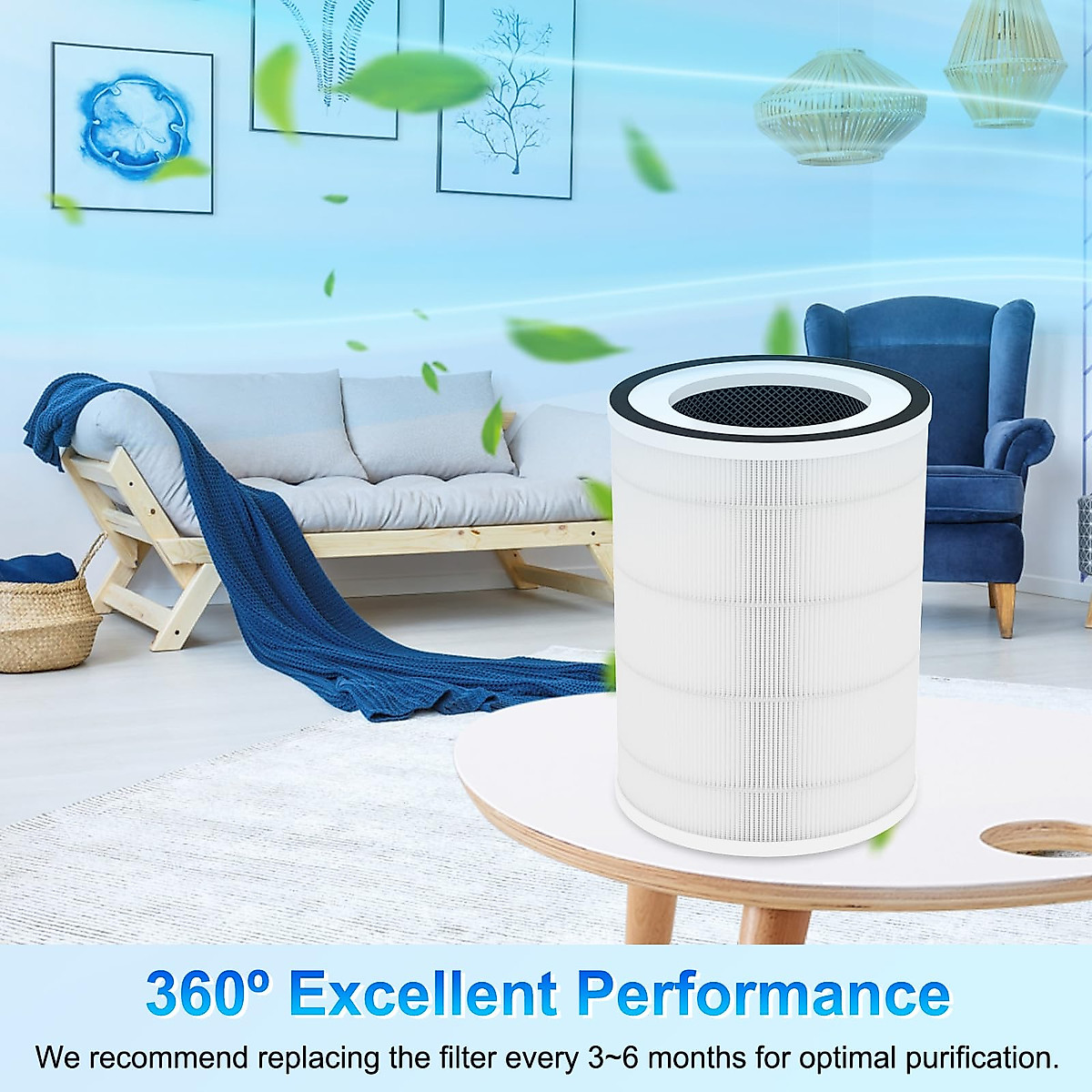 True HEPA KILO Filter Replacement for Afloia KILO, KILOPLUS, KILOPRO, MIRO,MIRO PRO and MORENTO MR-Kilo, Kalo Air Purifier, 360° 3-Stage Filtration,H13 True HEPA Filter, 2 Pack