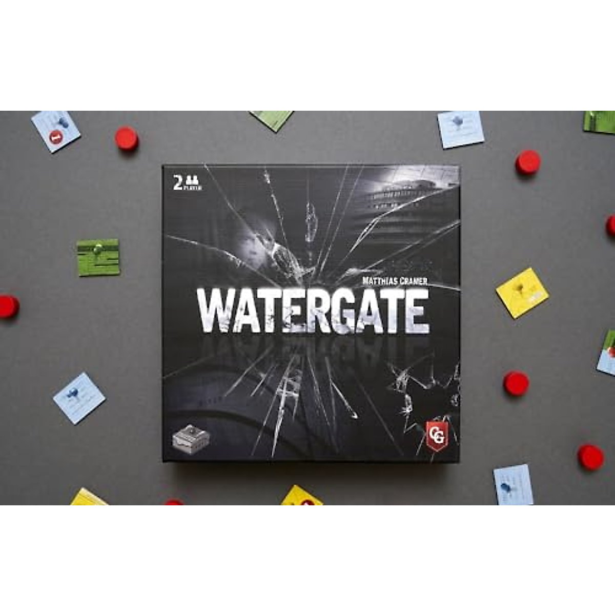 Capstone Games: Watergate, Strategy Board Game, History of Watergate Included with Game, 2-Player Game of The Year 2019, Ages 12 and Up, Cover Color May Vary