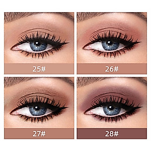 SUMEITANG 8 Colors Matte Liquid Eyeshadow Neutral Naked Smooth Cream Brown Eyeshadow Set Lightweight High-pigmented Creamy Gel matte Eye Shadow Quick-Drying Waterproof Long Lasting