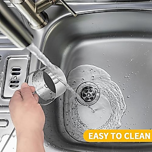 ALLTOP 5 Pieces Circle Biscuit Cutter,Professional Stainless Steel Round Cookie Cutters Tool with Ring Handle for Baking Pastry Doughnut