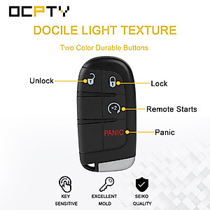 OCPTY Replacement 1Pcs Remotes Key Fob for Dodge Journey for Dodge Durango 2011-2018 M3N40821302