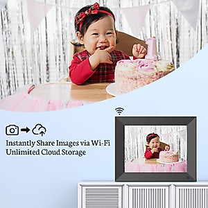 BSIMB Smart WiFi Digital Picture Frame, Electronic Photo Frame with IPS Touch Screen, 32 GB Internal Memory, Sharing Photos/Videos via App Email