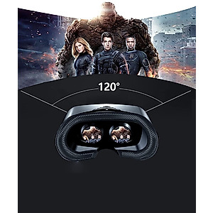 VR Headset, VR 3D Glasses Goggles HD Virtual Reality Headset with Controller Adjustable 3D VR Glasses Virtual Reality Headset HD Blu-ray Eye Protected Support 5~7 Inch for Phone/Android