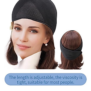 TENBOR 2Pack Facial Spa Headband Mesh Makeup Hair Wraps, African Bath Foam Hair Band with Adjustable Magic Tape Breathable Non Slip Hair Scarf Wrap for Women and Girls