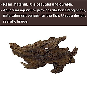 Tfwadmx 4 Pcs Aquarium Resin Driftwood Decoration Log Fish Tank Cave Hideout Wood Decor Freshwater Betta Ornament Aquarium Decorations