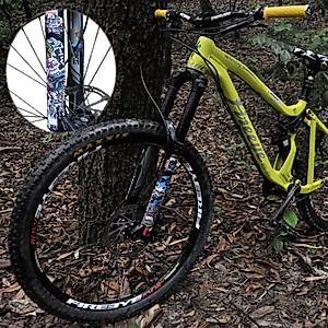 ENLEE Mountain Bike Frame Protector- Do Great at Protecting Your Bicycle Frame (Colorful/Front Fork)