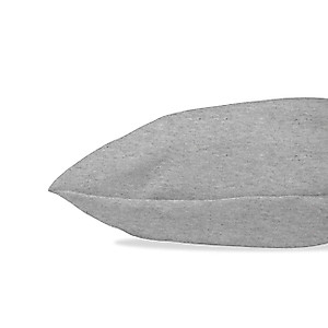 Betty Dain Stretch Jersey Universal Pillowcase - One Size Fits All Pillows, 100% Jersey Knit Cotton Pillowcase, Soft Covering for Standard and King Pillows, Zipper Closure, Gray, 2 Per Pack