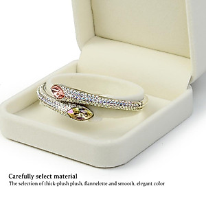 Oirlv Velvet Bracelet Gift Boxes White Bangle Display Jewelry Box