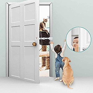Cat Door Adjustable Latch Buddy Pet Stopper - Dog Proof Litter Box for doorways Cat Door Stop Strap, Interior Cat Door Holder, Feeding Station for Cats by HA SHI