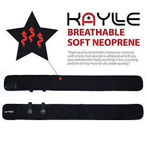 KAYLLE Belly Band Concealed Carry Holster - Neoprene Elastic Inside Waistband Gun Holster for Women Men - Fits Glock 17 19 43 30s 23 26 22 23 9mm Ruger Sig Sauer Bodyguard Springfield S&W M&P (Right)