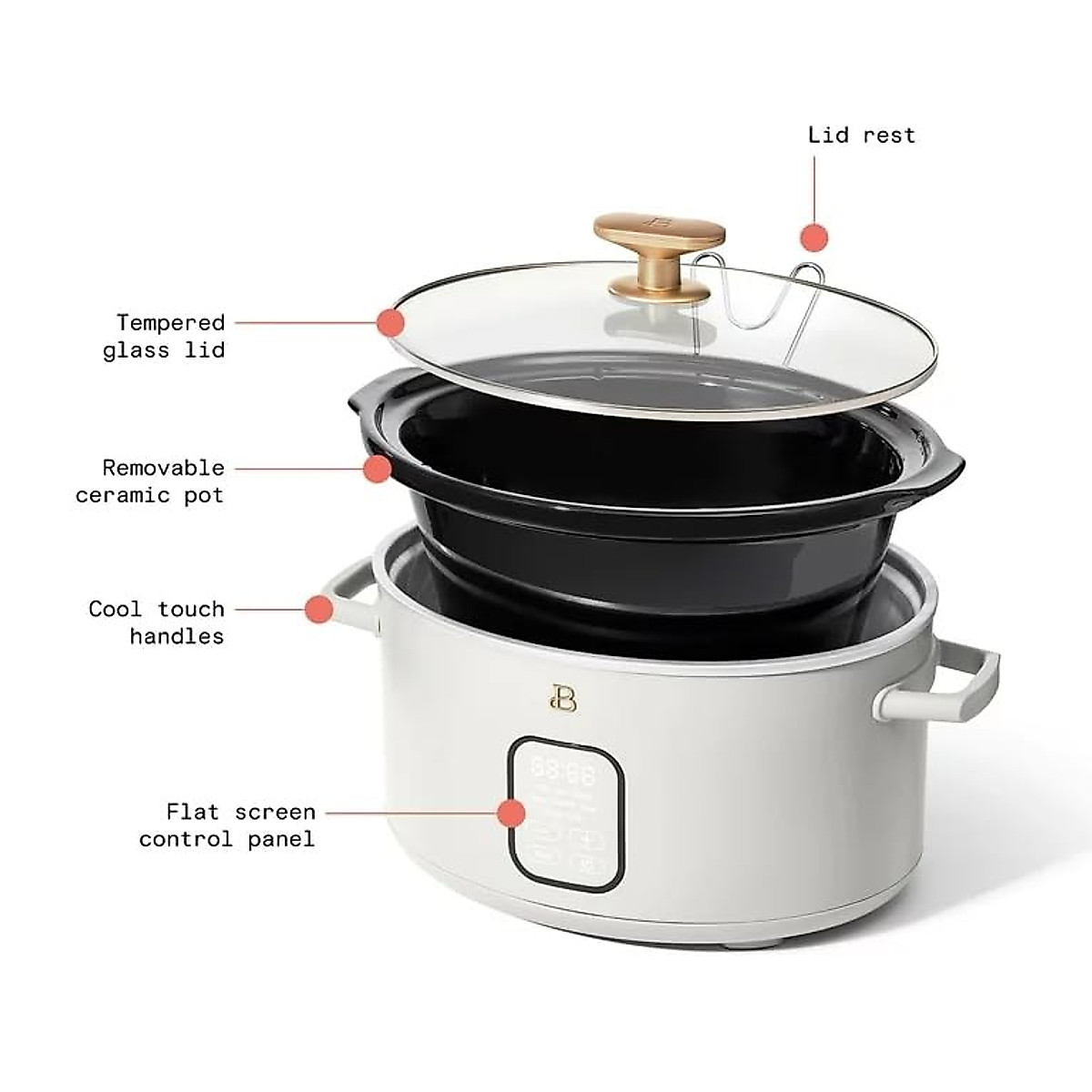 6 Quart Programmable Slow Cooker (White Icing)