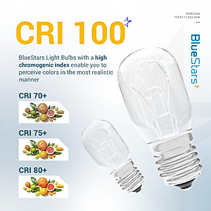 BlueStars 8206232A Whirlpool Microwave Light Bulb Kei 125V 40W Microwave Bulb E17 Fits Whirlpool Maytag Lava Lamps Salt Lamp Bulbs - Replaces 1890433 8206232 AP4512653 (3 Packs)