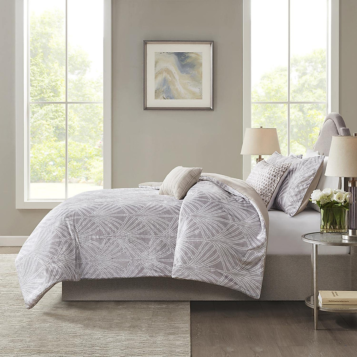 Beautyrest Polyester 5-Piece King Comforter Set in Champagne BR9144409622-04