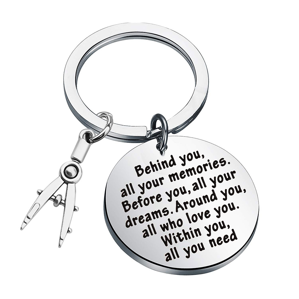FEELMEM Architect Keychain Architecture Gift Architect Gift Behind You All Your Memories Before You All Your Dreams Architecture Student Gift Architecture Graduation Gift (Architect Keychain)