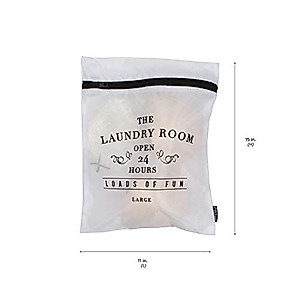 Simplify Mesh Wash Bags | Set 3 Piece | Large, Medium, Small | Laundry | Delicates | Clothing | Socks | Black and White