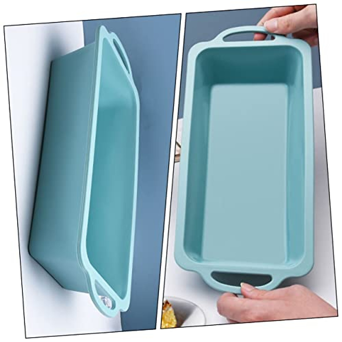 RORPOIR 1pc Cake Mold Square Cupcake Pans Pizza Tray Silicone Muffin Pan Rectangular Toast Pan Toast Baking Rectangular Bread Baking Tools Home Bakeware DIY Bread Mold Silica Gel Self Made
