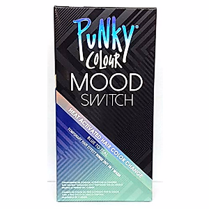 Punky Colour Blue To Teal Mood Switch Heat Activated Hair Color Change, Temporary Hair Effect