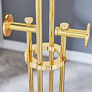LUKEO Metal Furniture Standing Entrance Hall Floor Hanger Clothing Golden Hanger Clothing Wardrobe (Color : E, Size : As shown)